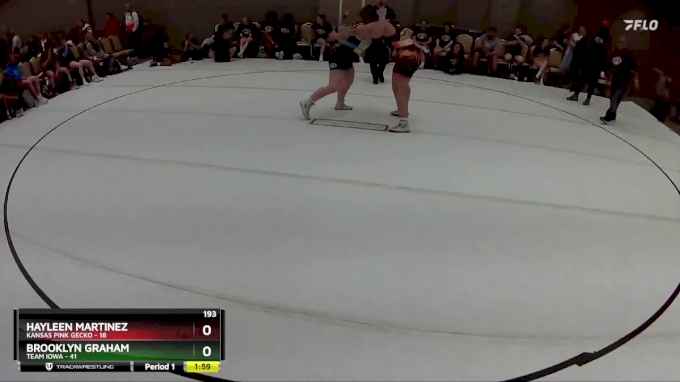 193 lbs Round 7 (8 Team) - Brooklyn Graham, Team Iowa vs Hayleen ...