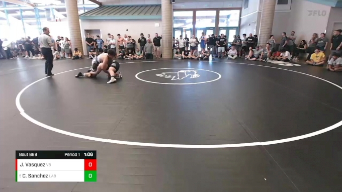 215 lbs Champ. Round 3 - Chad Sanchez, Wolf Den vs Jesiah Vasquez ...
