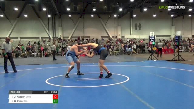 285 lbs Quarterfinal - Jacob Kasper, Duke vs Garrett Ryan, Columbia ...