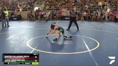 55 lbs Cons. Round 3 - Jaxon Gerritsen Ne4, Highland Hornets vs Hunter ...
