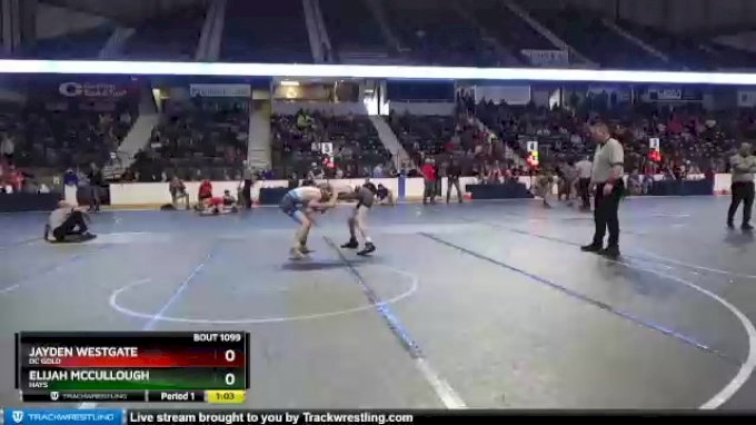 106 lbs Quarterfinal - Elijah McCullough, Hays vs Jayden Westgate, DC Gold