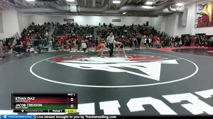 120 lbs Champ. Round 2 - Ethan Diaz, Eaglecrest A vs Jacob Creason ...