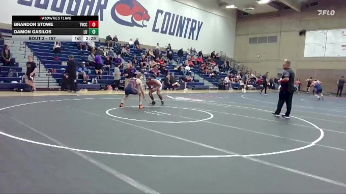 157 lbs Champ. Round 1 - Brandon Stowe, Treasure Valley CC vs Damon ...