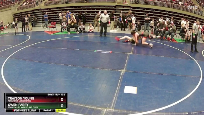 132 lbs Cons. Semi - Owen Parry, Star Valley Wrestling Club vs Trayson ...