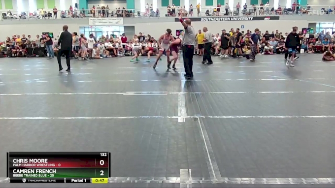 132 lbs Round 2 (6 Team) - Camren French, Beebe Trained Blue vs Chris ...
