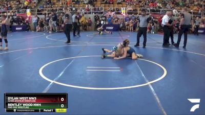 72 lbs Cons. Round 2 - Bentley Wood Nw4, Mad Dog Wrestling vs Dylan ...