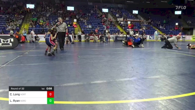 46 lbs Round Of 32 - Cayden Long, Northwestern Lehigh vs Logan Ryan ...