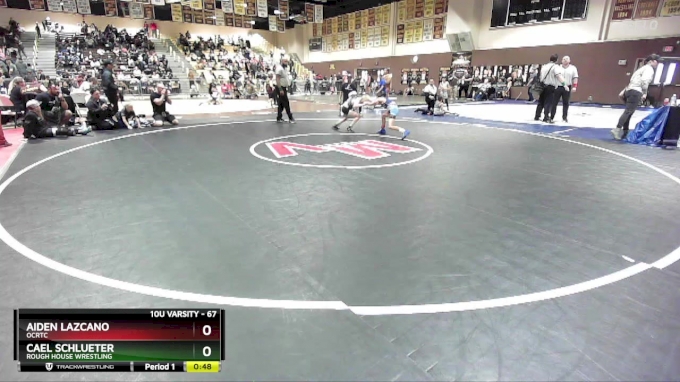 67 lbs 1st Place Match - Aiden Lazcano, OCRTC vs Cael Schlueter, Rough ...