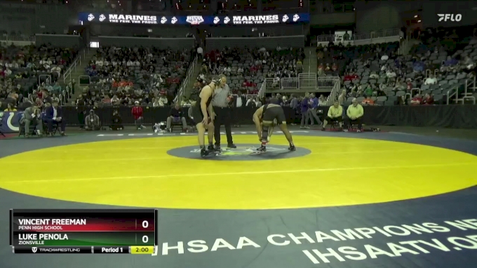 190 lbs Champ. Round 1 - Vincent Freeman, Penn High School vs Luke ...
