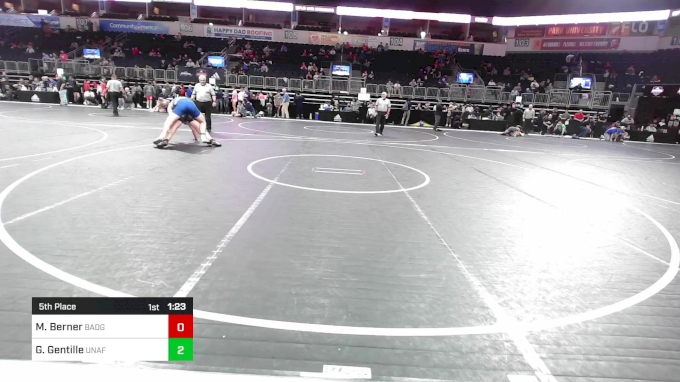 218 lbs 5th Place - Mitchell Berner, Beebe Badgers vs Gavin Gentille ...