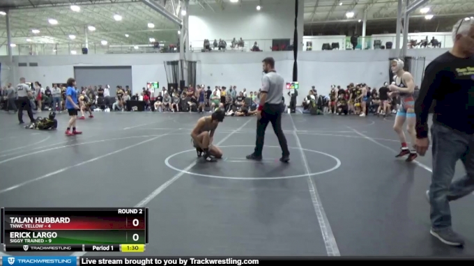 120 lbs Round 2 (6 Team) - Talan Hubbard, TNWC Yellow vs Erick Largo, Siggy Trained