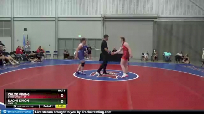 180 lbs Placement Matches (8 Team) - Chloe Vining, Ohio Scarlet vs ...