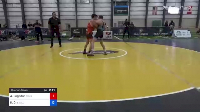 55 kg Quarterfinal - Alexander Logsdon, Cougar Wrestling Club vs Kade ...