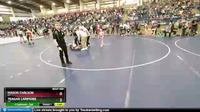 110 lbs 1st Place Match - Mason Carlson, UT vs Teagan Larimore, CO