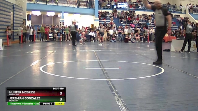 120 lbs Quarterfinal - Jeremiah Gonzalez, Meridian vs Hunter McBride ...
