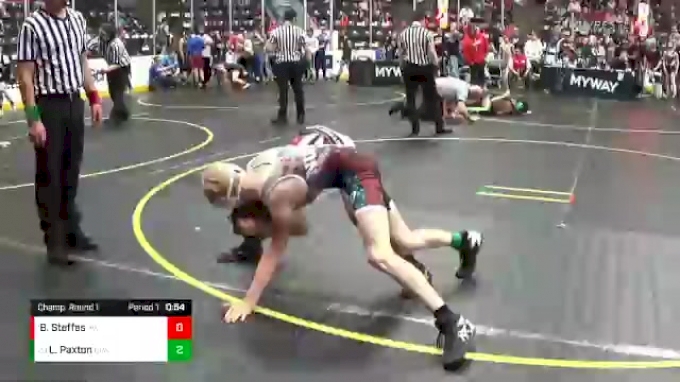 100 lbs Champ. Round 1 - Luke Paxton, Grand Ledge WC vs Brady Steffes ...