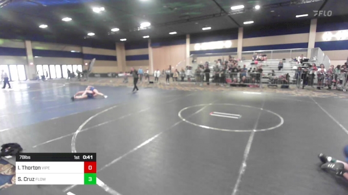 78 lbs Consi Of 8 #2 - Ian Thorton, Viper Wrestling vs Sage Cruz, Flow ...