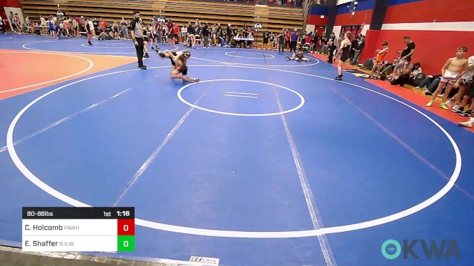 80-86 lbs Rr Rnd 3 - Cael Holcomb, Pawhuska Elks Takedown vs Eli ...