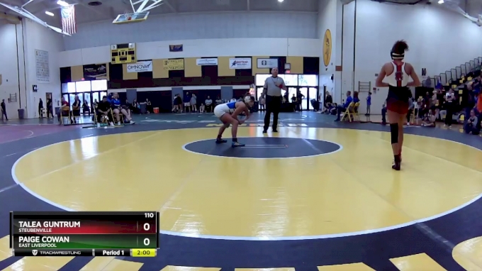 110 lbs 1st Place Match - Talea Guntrum, Steubenville vs Paige Cowan ...
