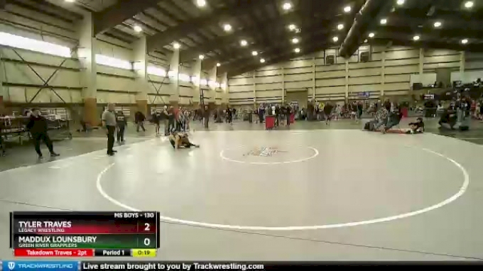 130 lbs Champ. Round 1 - Maddux Lounsbury, Green River Grapplers vs ...