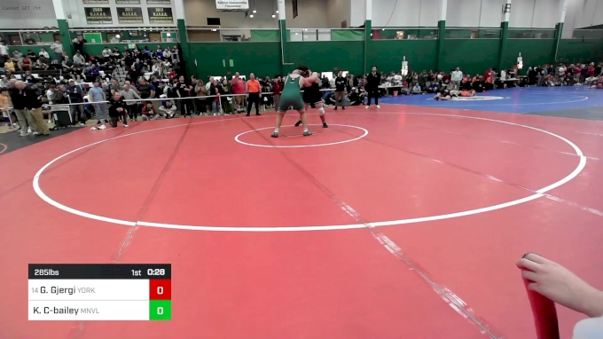 285 lbs Consi Of 16 #2 - George Gjergi, Yorktown vs Kevin Crowe-bailey ...