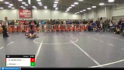 136 lbs Cons. Round 4 - Kaden Vandermark, Dinwiddie County Youth ...