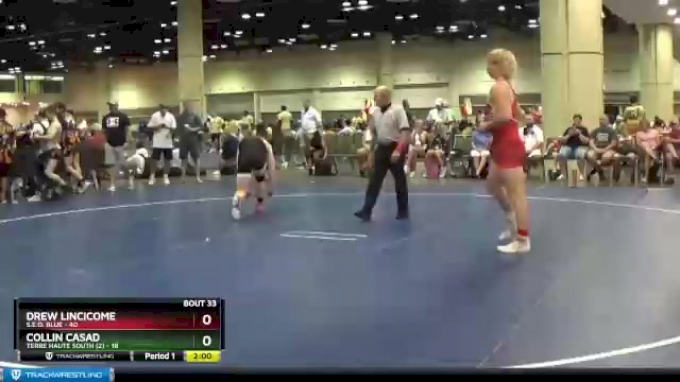 182 lbs Round 7 (10 Team) - Collin Casad, Terre Haute South (2) vs Drew ...