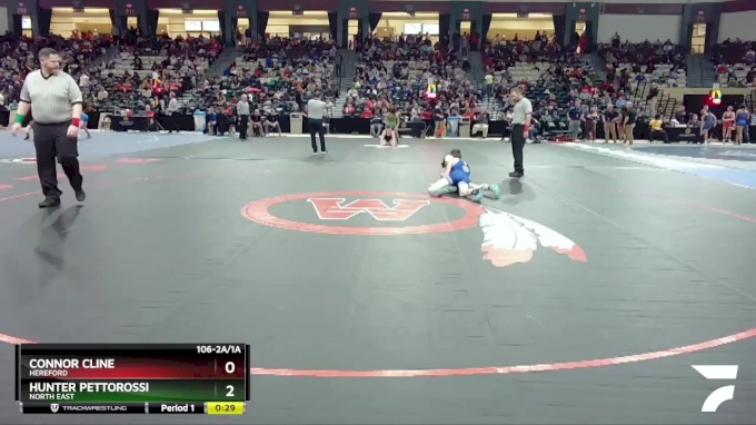 106-2A/1A Cons. Round 1 - Connor Cline, Hereford vs Hunter Pettorossi ...