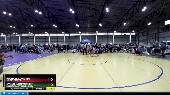 90 lbs Champ. Round 3 - Michael Longtin, Tri-Valley Titans vs Ryker ...