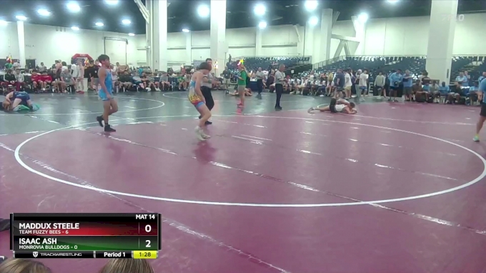 120 lbs Round 5 (10 Team) - Maddux Steele, Team Fuzzy Bees vs Isaac Ash ...