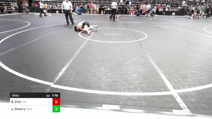 92 lbs Consolation - Bo Ellis, Team Fuzzy Bees vs James Drewry, Wave ...