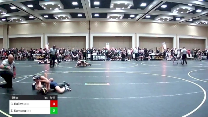 98 lbs Round Of 32 - Gabriel Bailey, Nexgen WC vs Zelin Kamanu, LV Bear WC