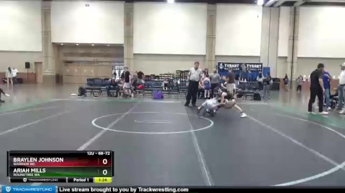 68 lbs Round 3 - Braylen Johnson, Warrior WC vs Ariah Mills, Roundtree WA