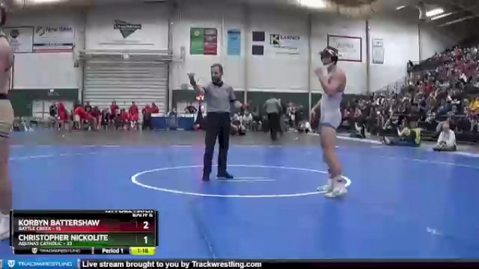 152 lbs Finals (8 Team) - Christopher Nickolite, Aquinas Catholic vs ...