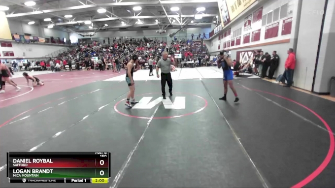 150 lbs Champ. Round 2 - Daniel Roybal, Safford vs Logan Brandt, Mica ...