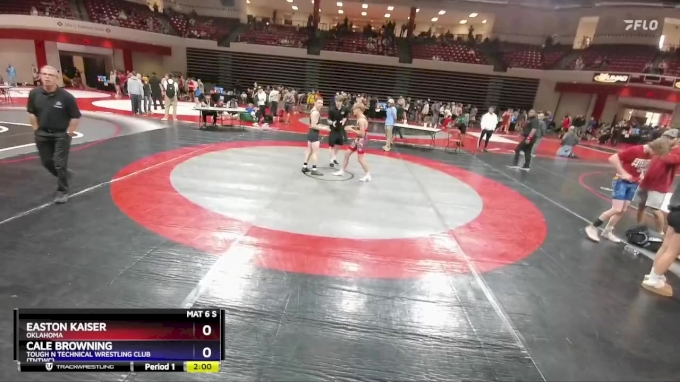 120 lbs Champ. Round 1 - Easton Kaiser, Oklahoma vs Cale Browning ...