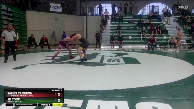 165 lbs Round 1 - JD Toof, Bishop Ireton vs James Cameron, St. Anselm`s ...