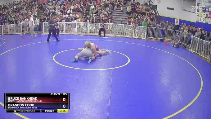 190 lbs Champ. Round 2 - Bruce Bankhead, North Marion Wrestling Club vs ...