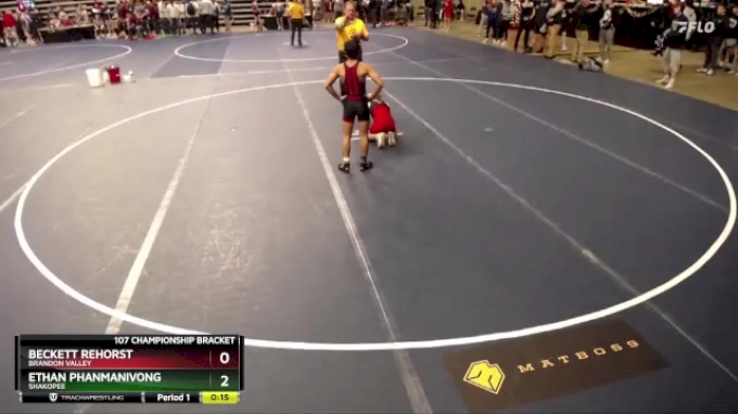 107 Championship Bracket Cons. Round 4 - Ethan Phanmanivong, Shakopee ...
