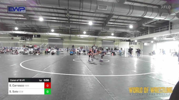 92 lbs Consi Of 16 #1 - Savannah Carrasco, HURRICANE WRESTLING ACADEMY ...