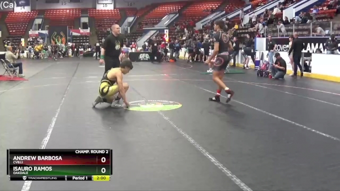 140 lbs Champ. Round 2 - Isauro Ramos, Oakdale vs Andrew Barbosa, CVBJJ