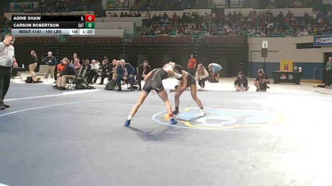 100 lbs Final - Addie Shaw, Indian Land vs Carson Robertson, Catawba Ridge