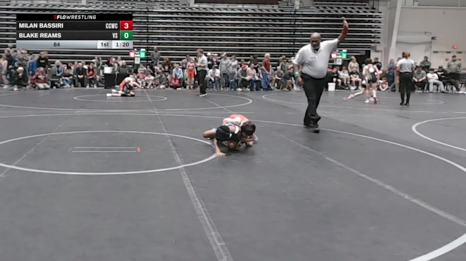 64 lbs Round 5 (8 Team) - Milan Bassiri, Capital City WC vs Blake Reams ...