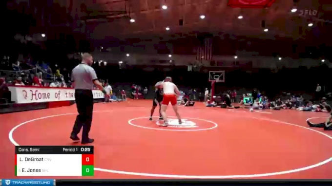 220 lbs Cons. Semi - Elias Jones, Shelbyville vs Levi DeGroat, Connersville