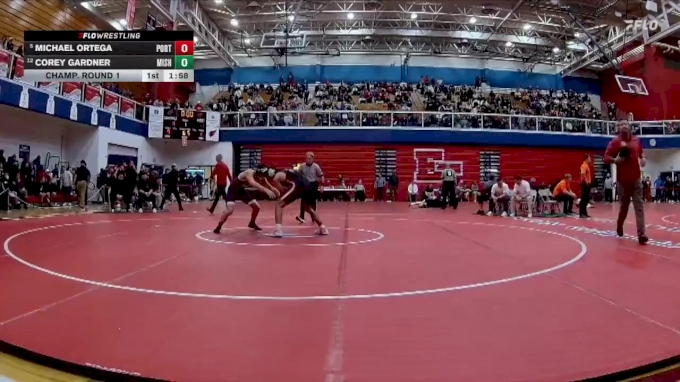 150 lbs Champ. Round 1 - Michael Ortega, Portage vs Corey Gardner, Mishawaka High School