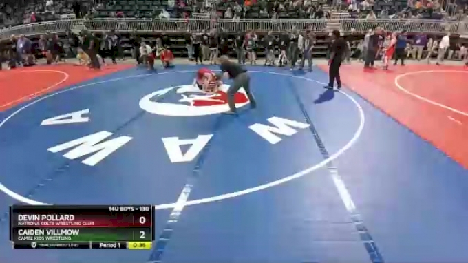 130 lbs Semifinal - Devin Pollard, Natrona Colts Wrestling Club vs Caiden Villmow, Camel Kids ...