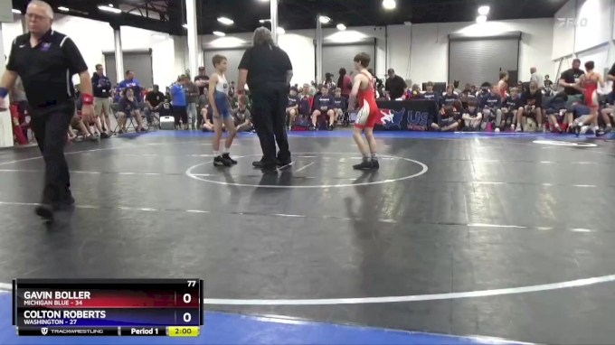 77 lbs Quarterfinals (8 Team) - Gavin Boller, Michigan Blue vs Colton ...