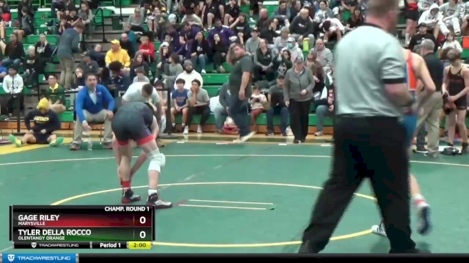 113 lbs Champ. Round 1 - Gage Riley, MARYSVILLE vs Tyler Della Rocco ...
