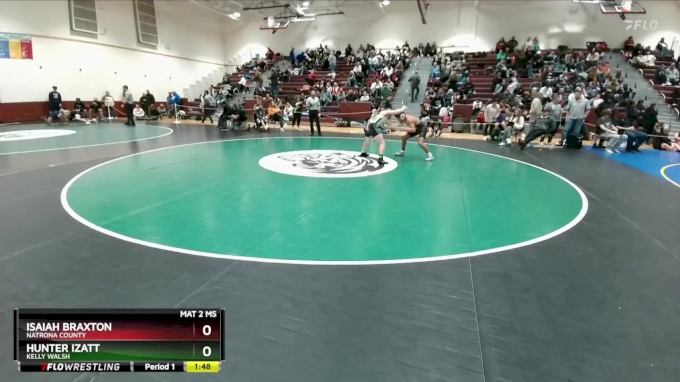 150 lbs Cons. Round 4 - Hunter Izatt, Kelly Walsh vs Isaiah Braxton ...