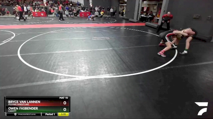 135 lbs Champ. Round 1 - Owen Fasbender, Cadott vs Bryce Van Lannen ...